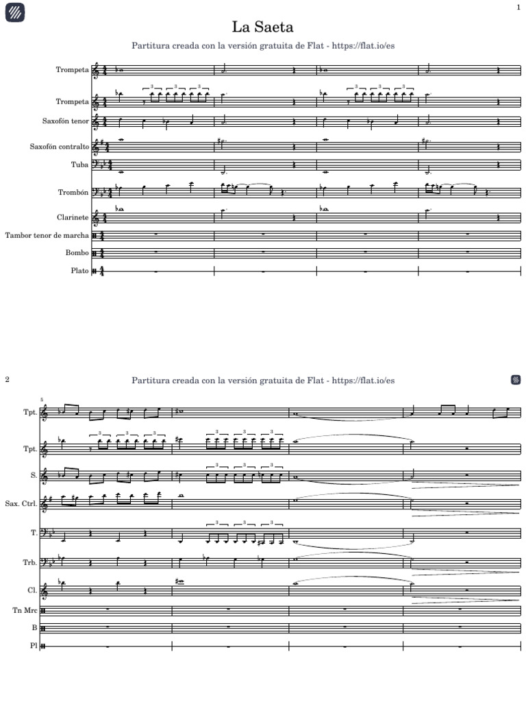 La Saeta | PDF | Trombón | Armonía