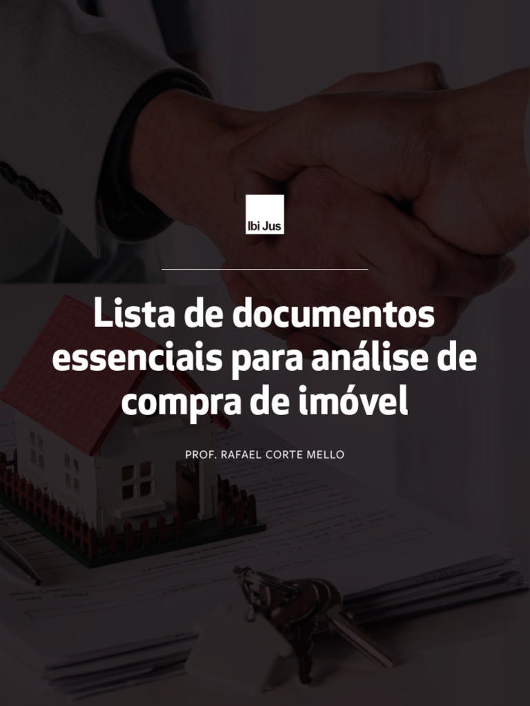 E-Book - Lista de Documentos Essenciais para Análise de Compra de Imóvel | PDF | Advogado ...