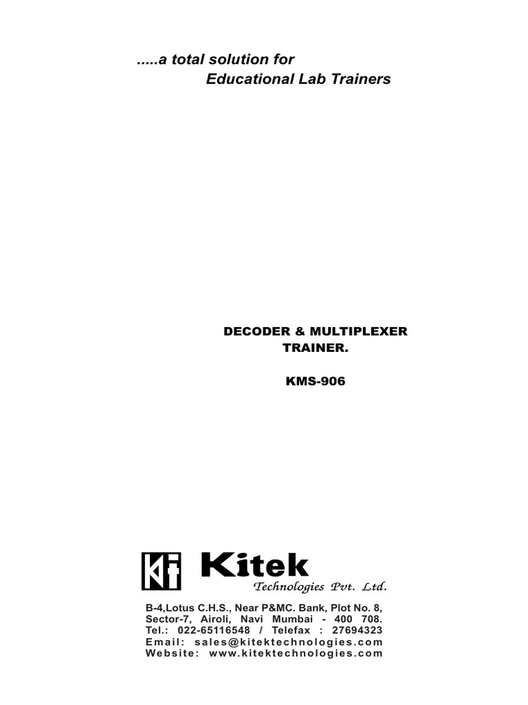 KMS 906 | PDF | Digital Electronics | Electronic Circuits
