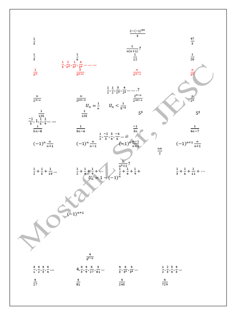 Infinite Series Questions and Solutions | PDF | Mathematical Concepts ...