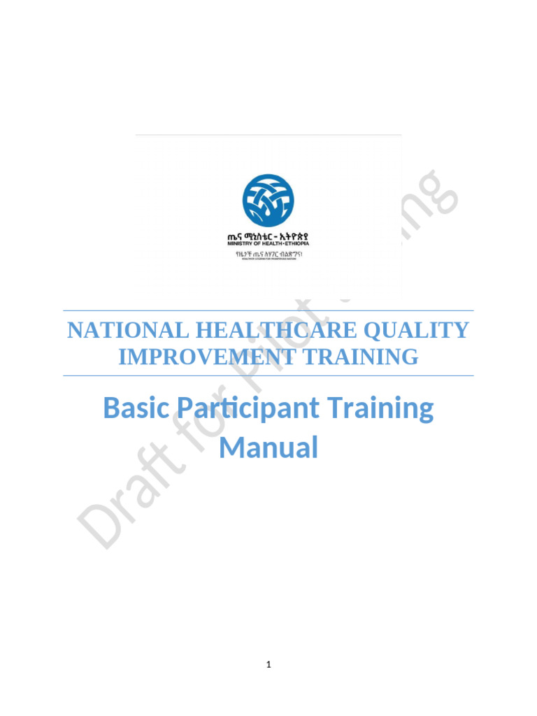 QI Basic Participant Training Manual For Pilot Testing | PDF | System ...
