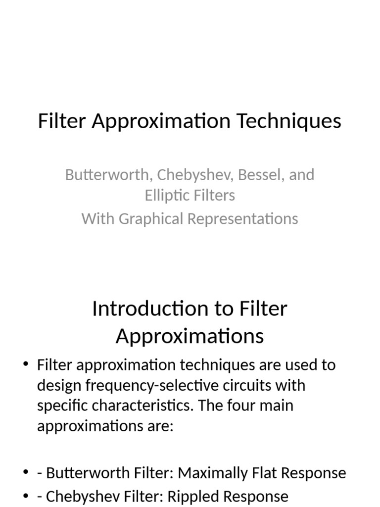 Filter_Approximation_Techniques | PDF
