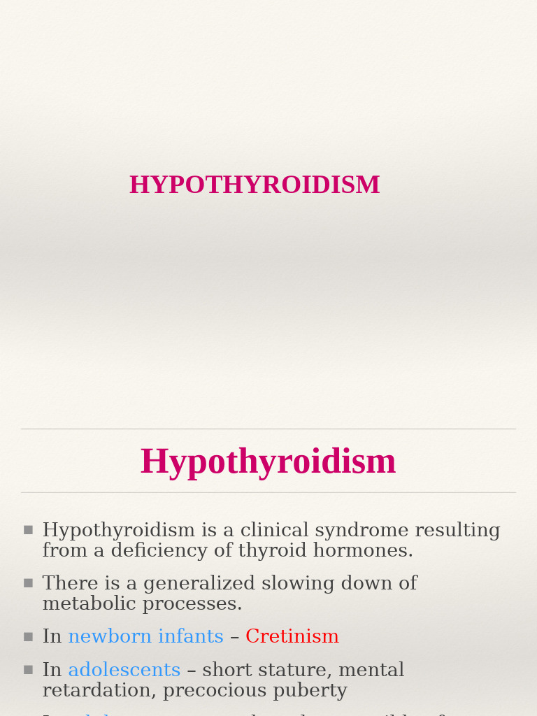 Hypothyroidism 161015044600 | PDF | Hypothyroidism | Thyroid