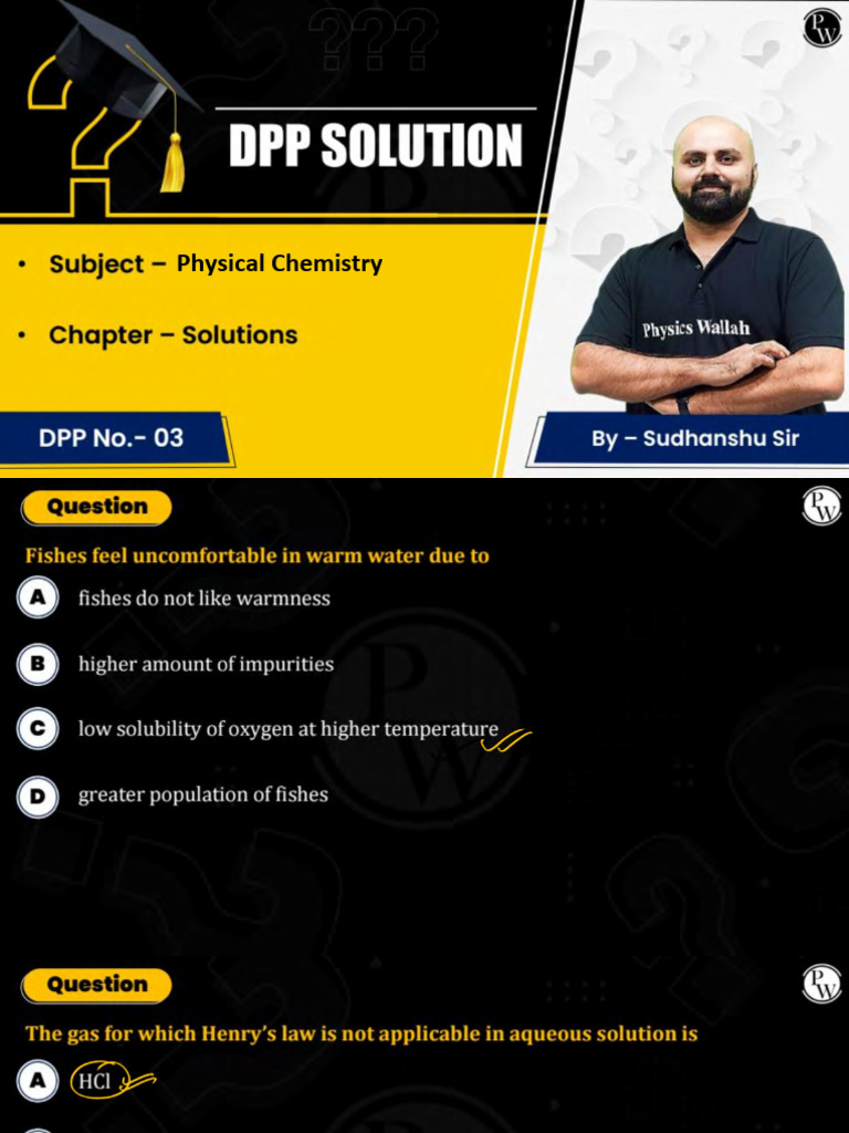 Solutions DPP 03 | PDF