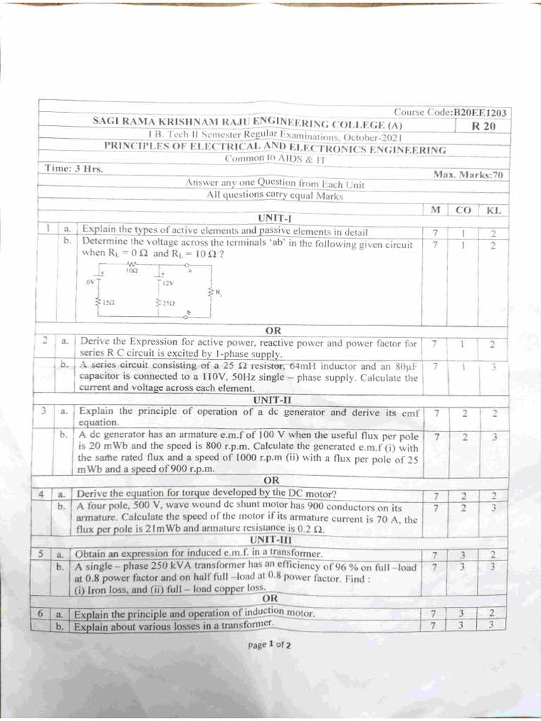 Semester Exam Paper | PDF