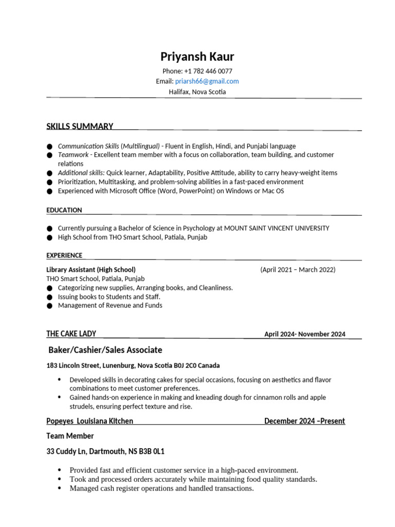 Resume Priyansh (Summers) | PDF