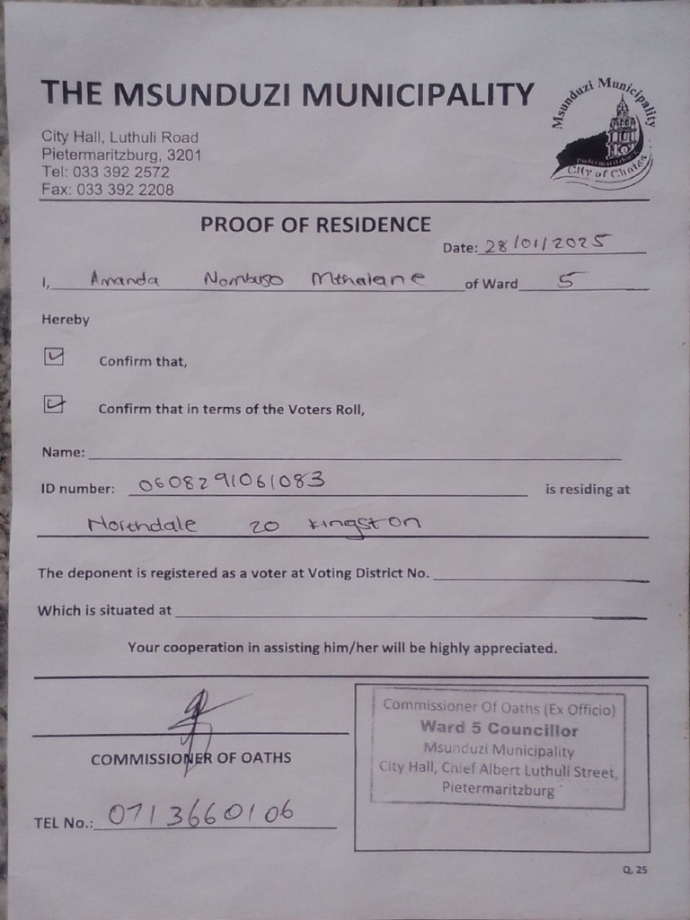 Proof of Residence | PDF