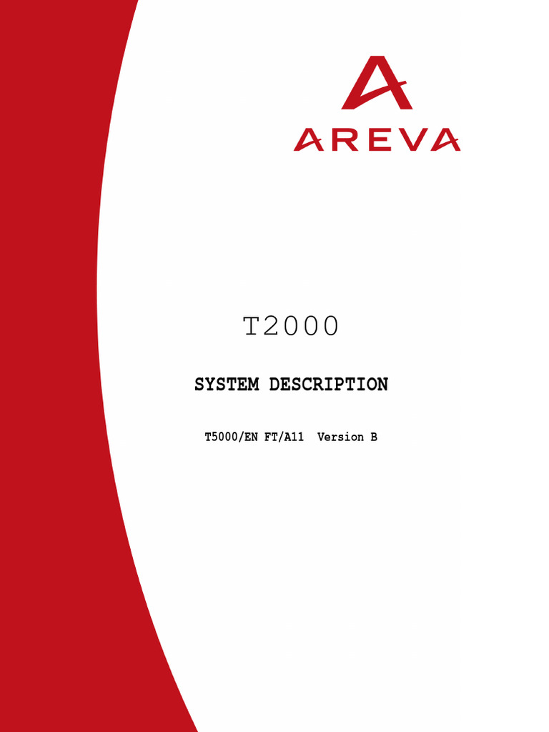 AREVA T2000 System Description | PDF | Computer Network | Wavelength ...