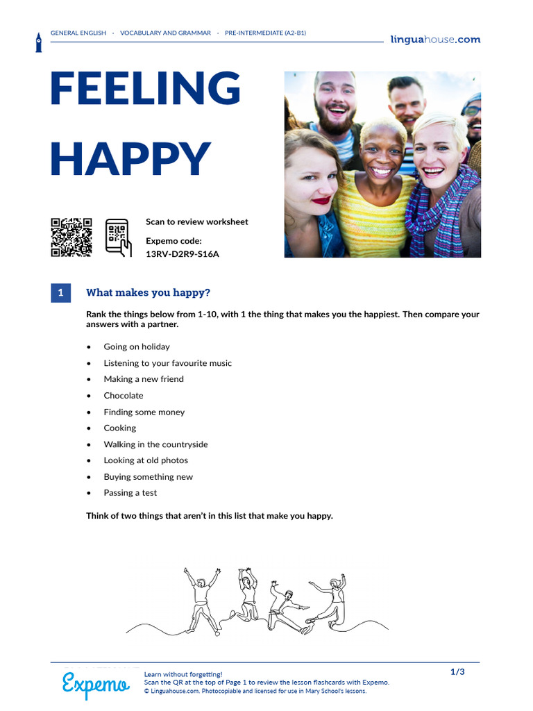 Feeling Happy British English Teacher Ver2 2 | PDF | Linguistics