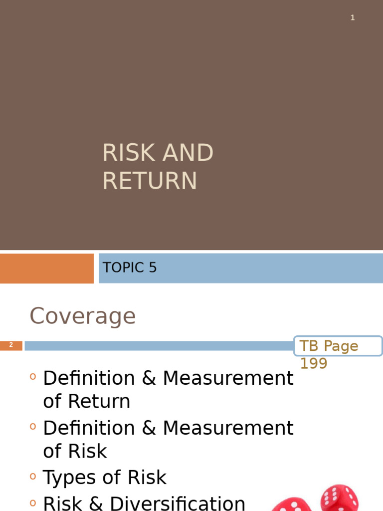 Topic 5 Risk & Return | PDF | Investing | Capital Gain