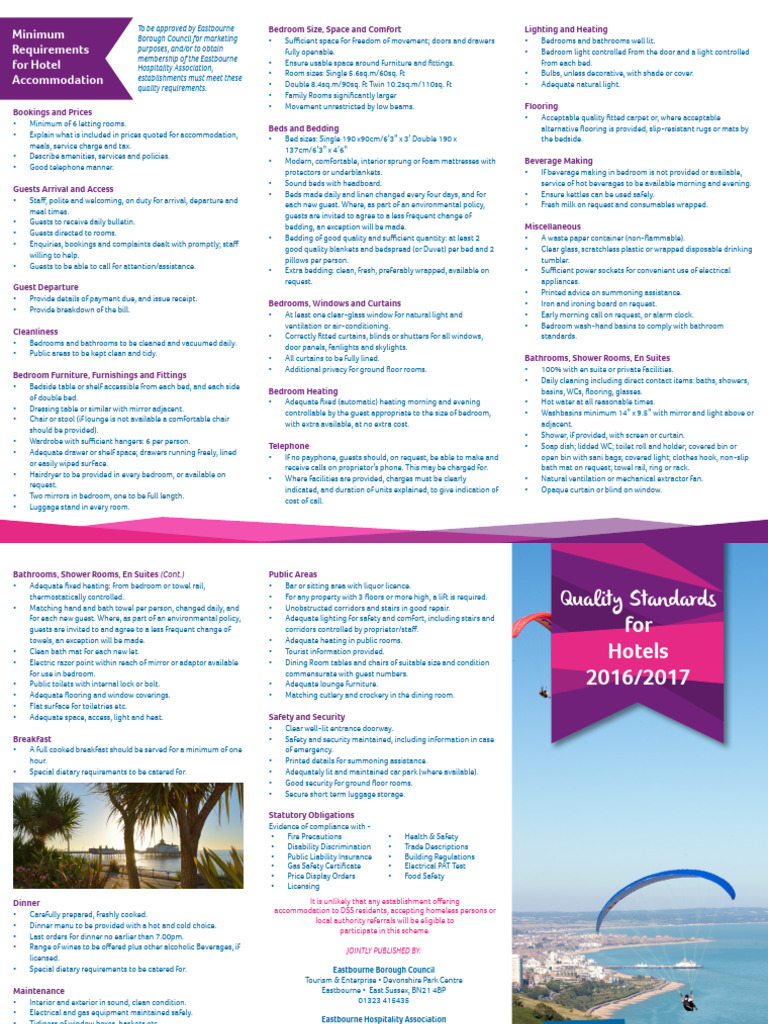 Hotel Quality Standards Overview | PDF | Bathroom | Bedroom
