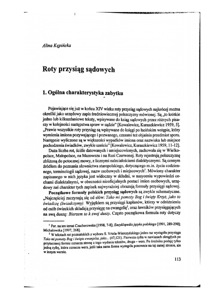 Roty Przysiąg Sądowych | PDF