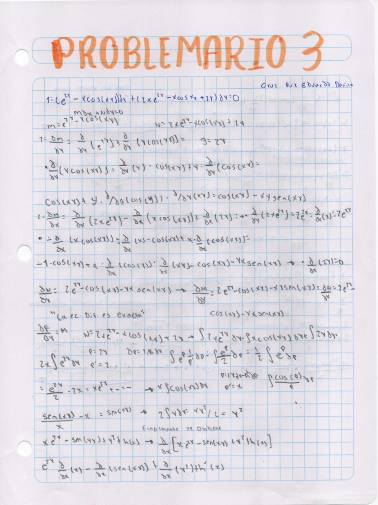 Problemario 3 - Eduardo Cruz | PDF