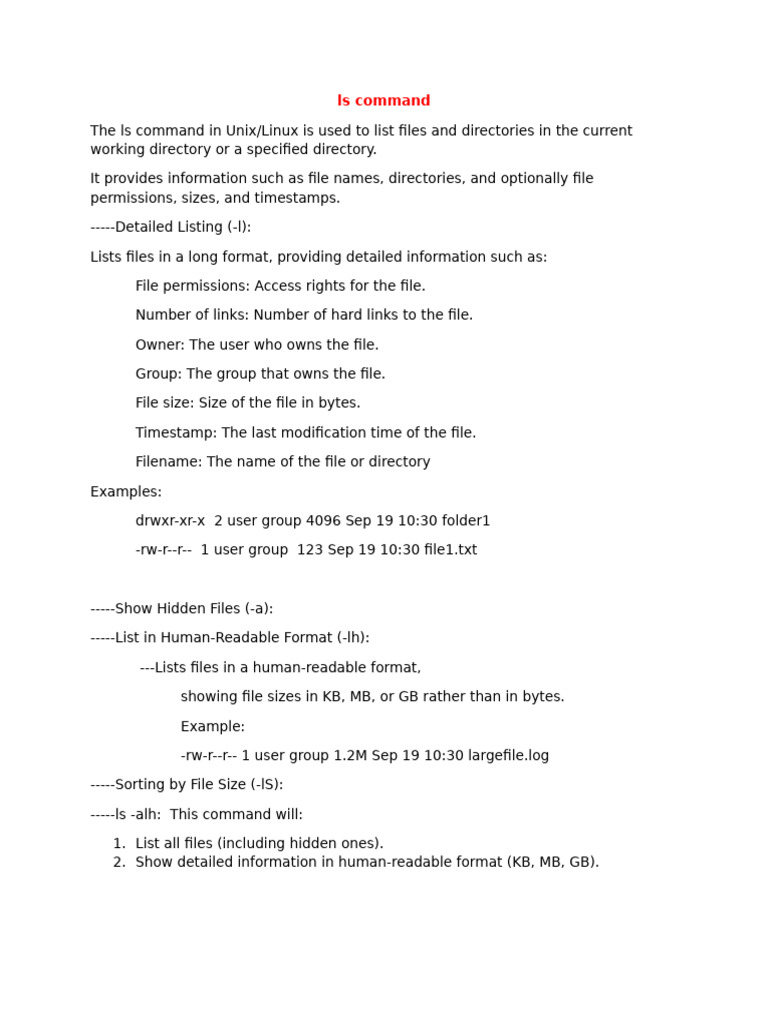 Some Unix Command | PDF