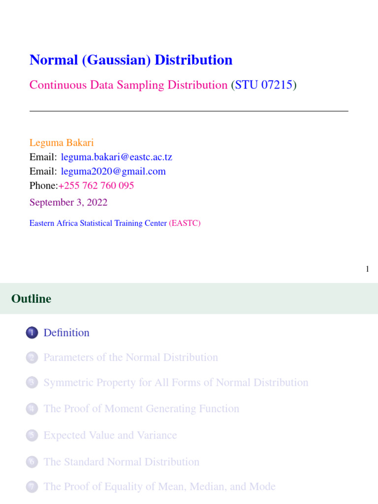 3.normal Distribution | PDF | Normal Distribution | Probability ...