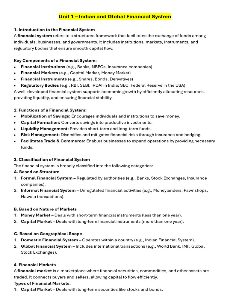 Overview of Indian Financial System | PDF | Financial Markets | Banks
