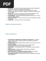 Antenatal Care Card Template | PDF | Gynaecology | Sexual Reproduction