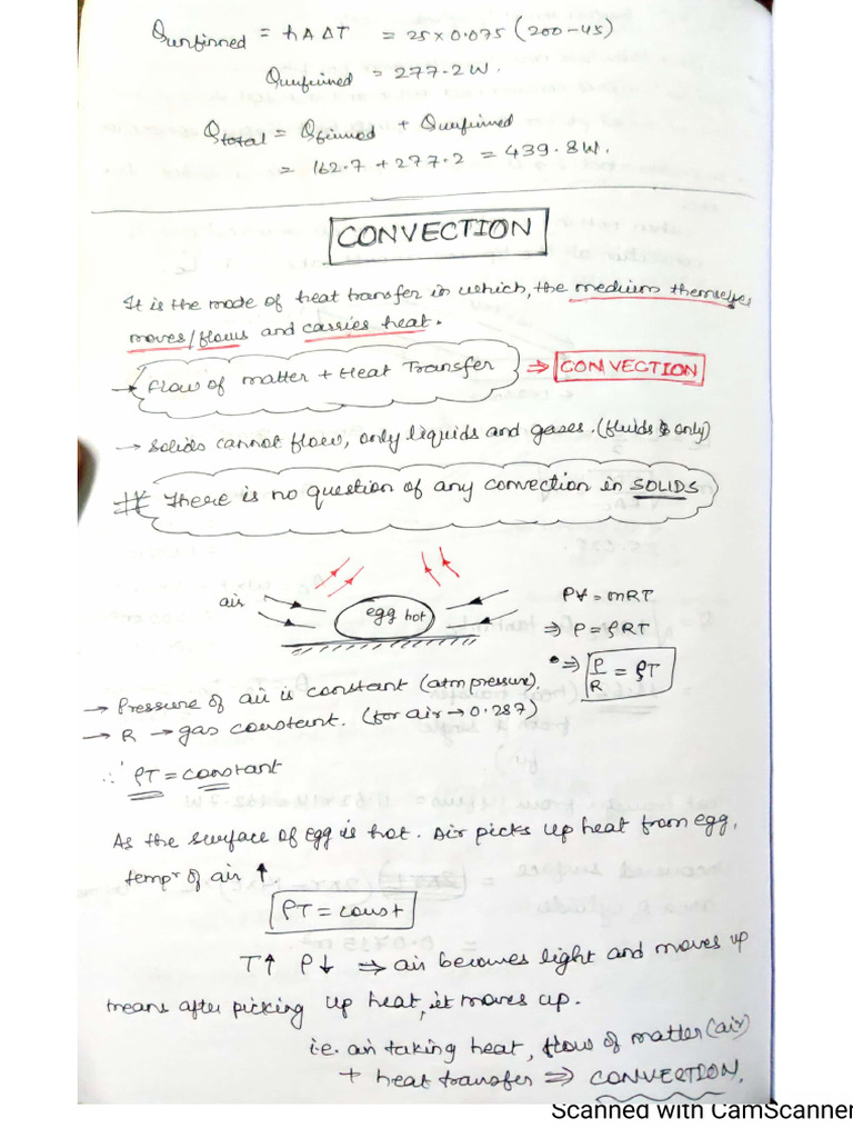 Convection Notes 1 | PDF