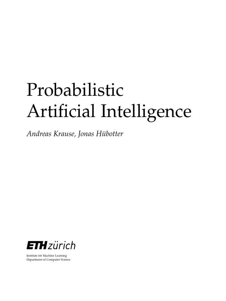 Probabilistic Artificial Intelligence | PDF | Probability Distribution | Probability Density ...