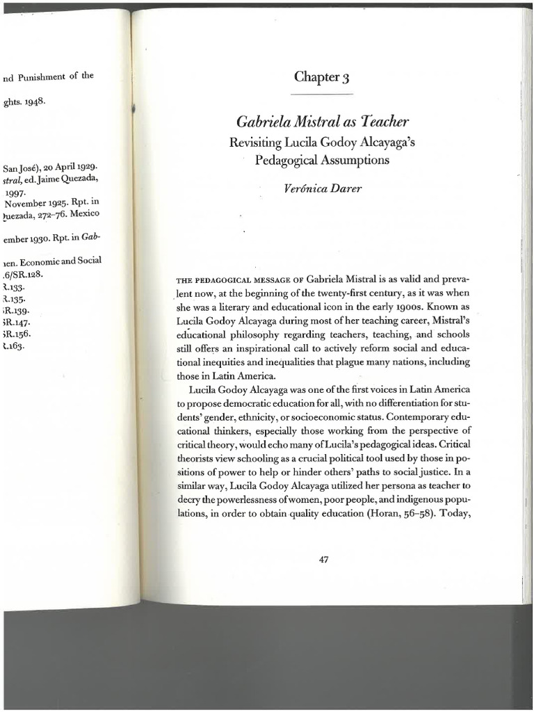 Gabriela Mistral As Teacher | PDF