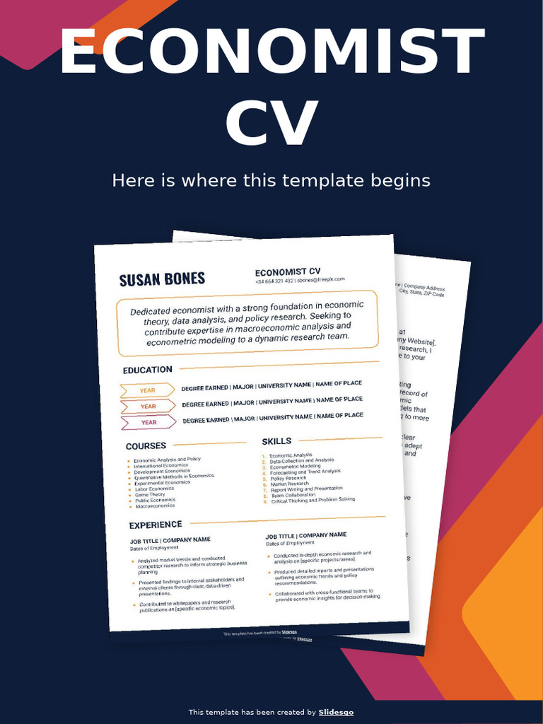 Economist CV Variant A4 by Slidesgo 2 | PDF | Planets | Economist