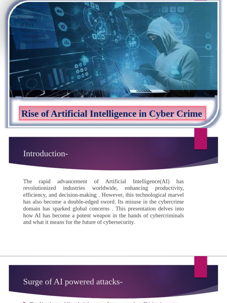 ppt. on cybercrime | PDF | Cybercrime | Artificial Intelligence