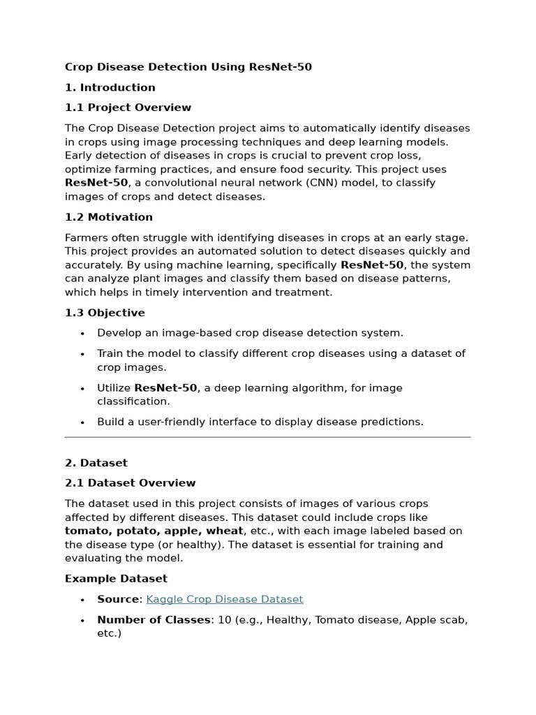 Crop Disease Detection Using ResNet | PDF | Software Testing | Usability