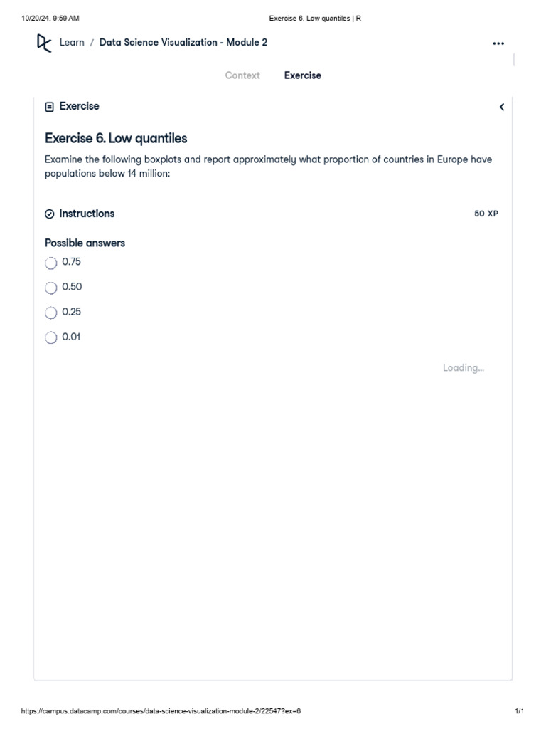 Exercise 6. Low Quantiles - R | PDF