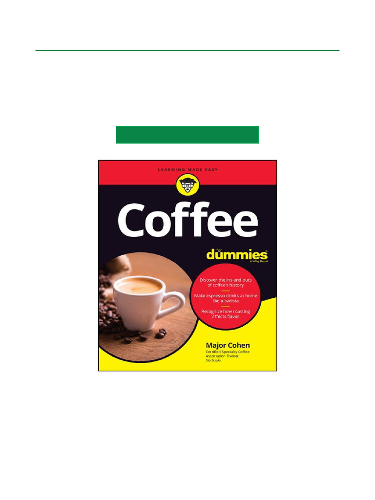 Must Have Coffee For Dummies 1st Edition Textbook PDF Download | PDF