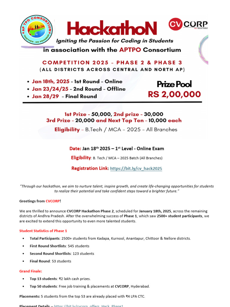 CVCORP - Hackathon - Phase 2 - Jan 18th 2025 | PDF