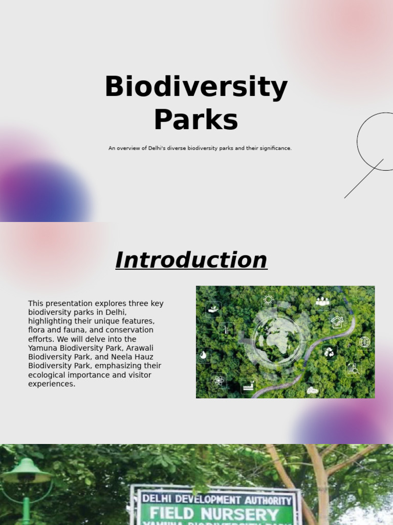 Biodiversity Parks | PDF | Biodiversity | Conservation Biology