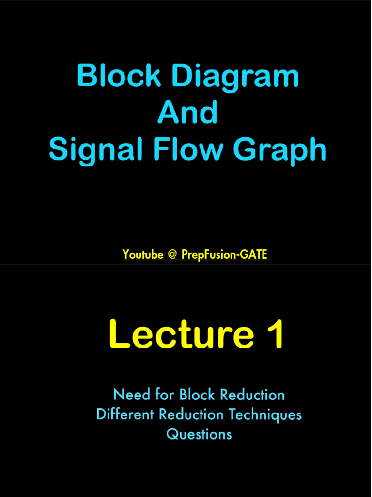 Lec 1 - Block Diagram and SFG PDF | PDF