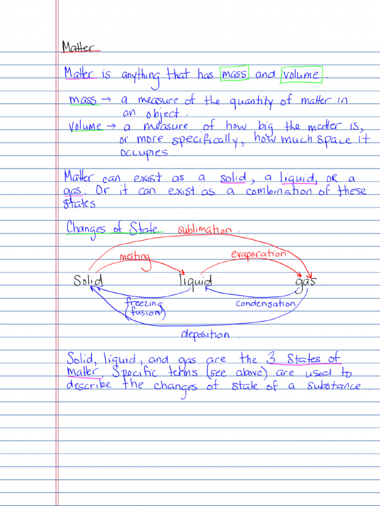 Particle Theory & Matter Notes | PDF