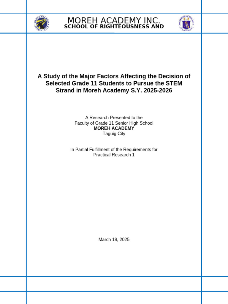 Research Template STEM RRL Nalang Kulang | PDF | Science, Technology ...