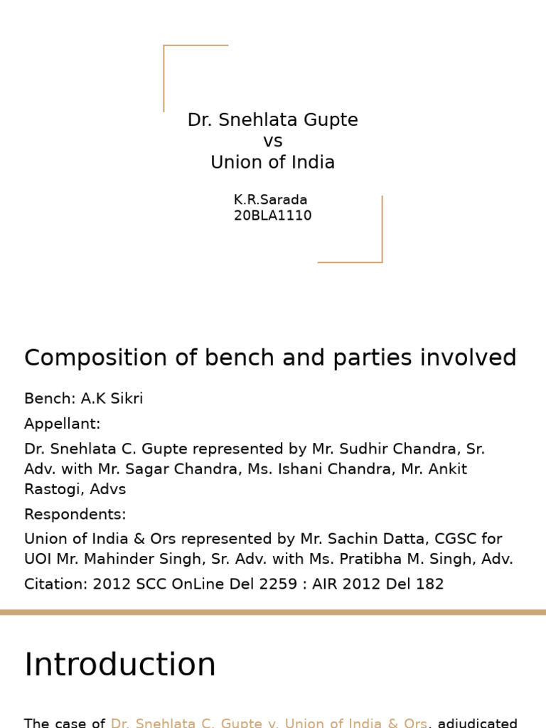 Patent Opposition Case: Gupte vs UOI | PDF | Patent | Patent Application