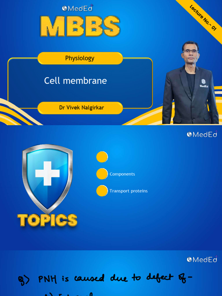 Cell Membrane 01 Class Notes | PDF