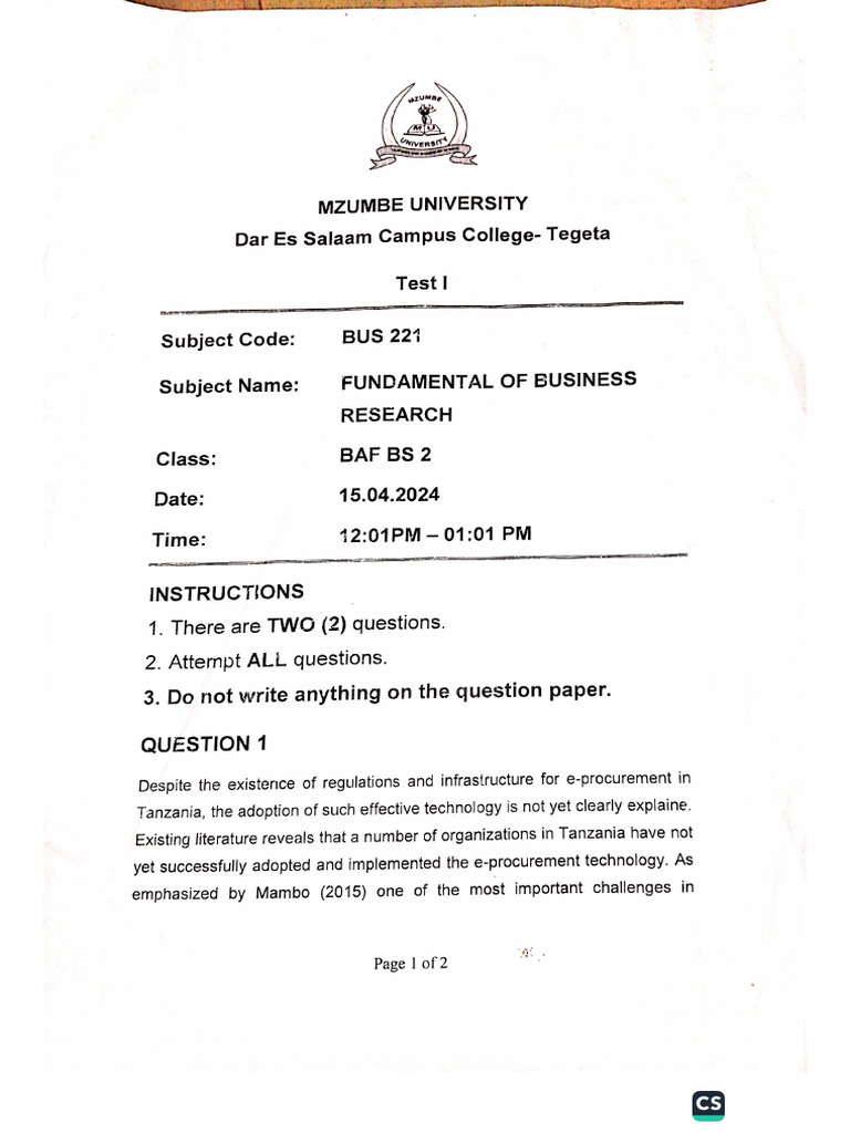 Bus 221 Test 1 T.22 | PDF