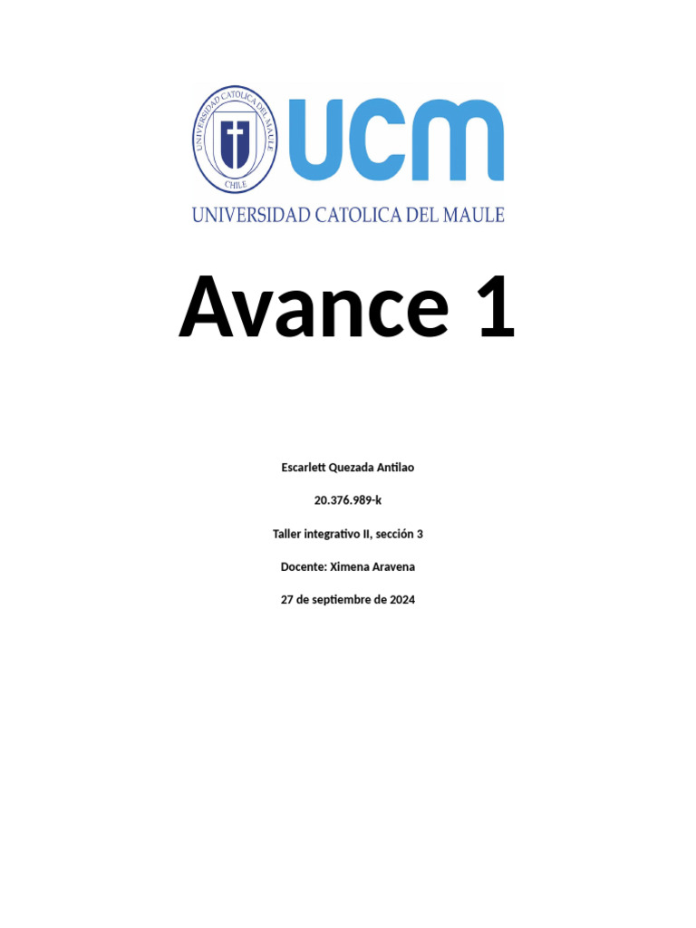 Avance 1 Escarlett Quezada | PDF | Enseñando | Autoeficacia