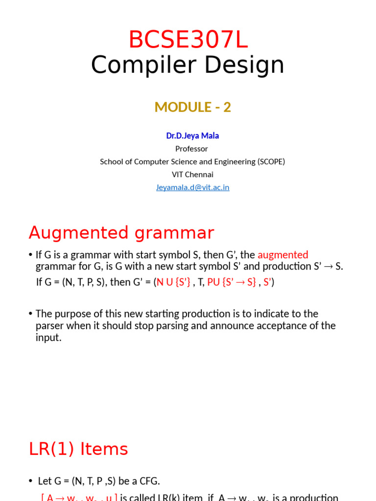 Module 2-F CLR Parsing | PDF