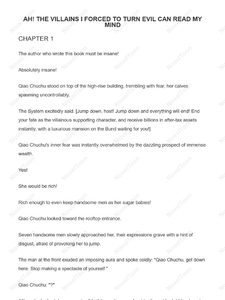 Ah! The Villains I Forced To Turn Evil Can Read My Mind | PDF