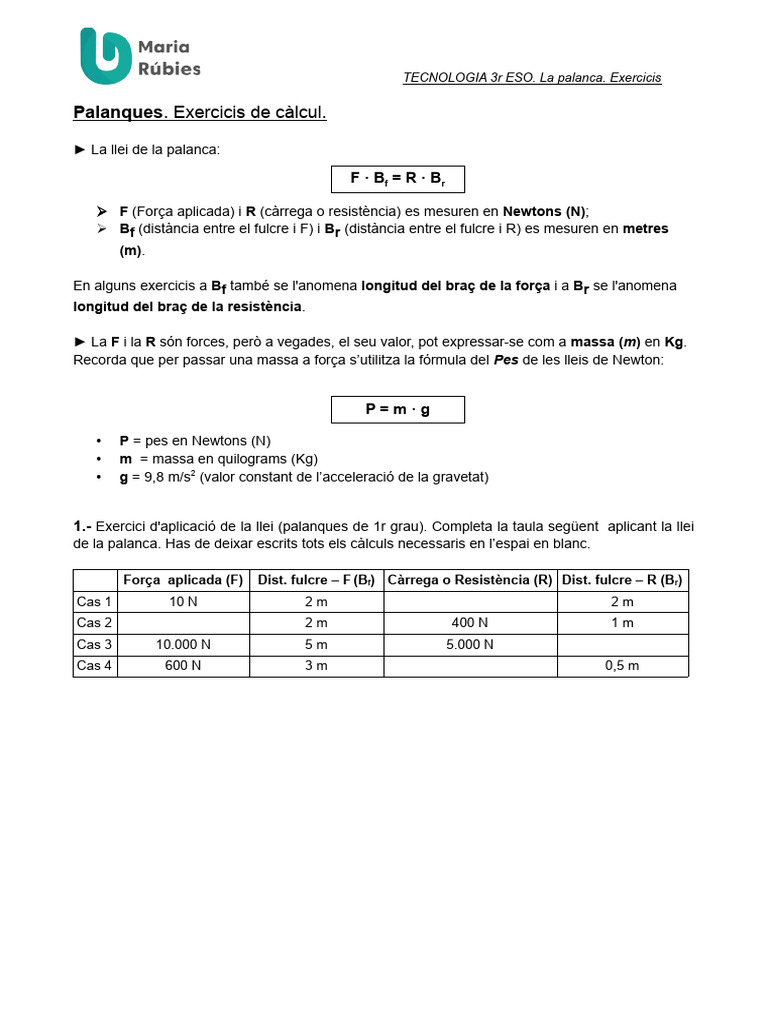 Palanques Exercicis 22-23 | PDF