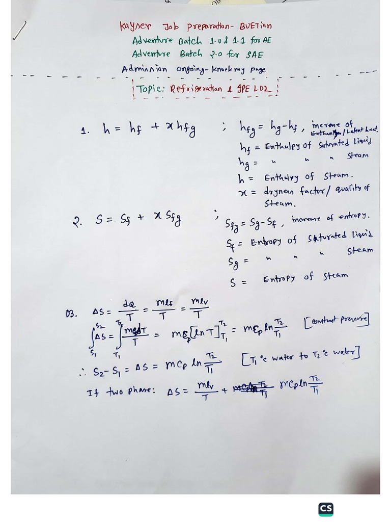 Refrigeration - IPE L02 | PDF