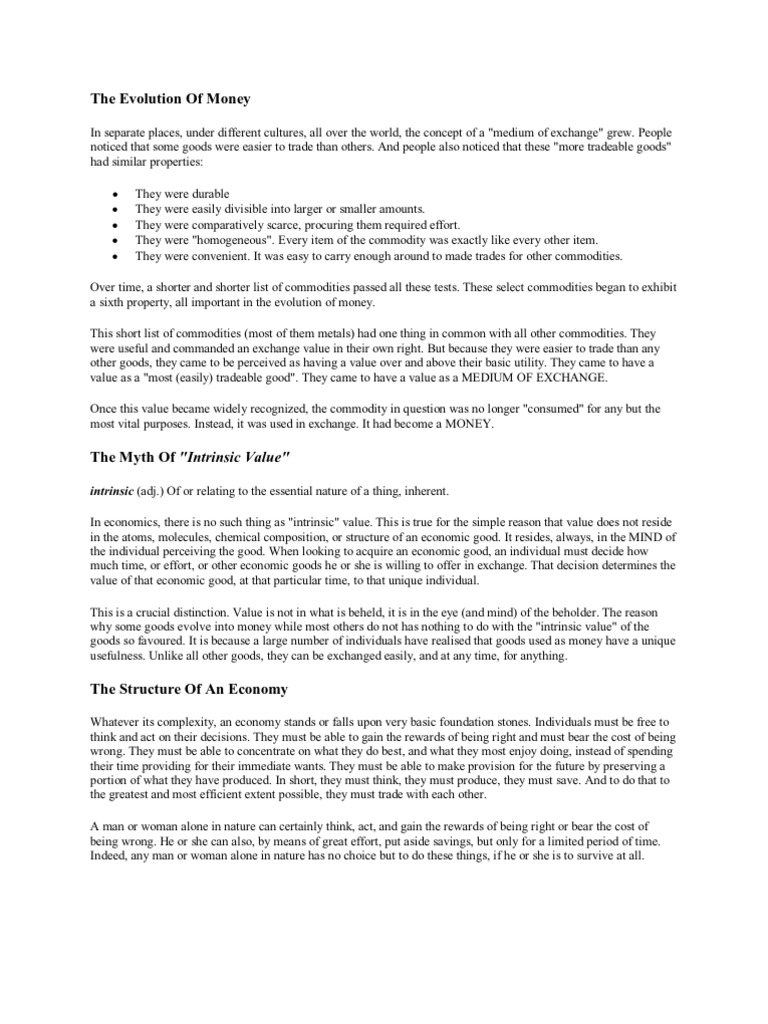 The Evolution of Money | PDF | Money Supply | Money
