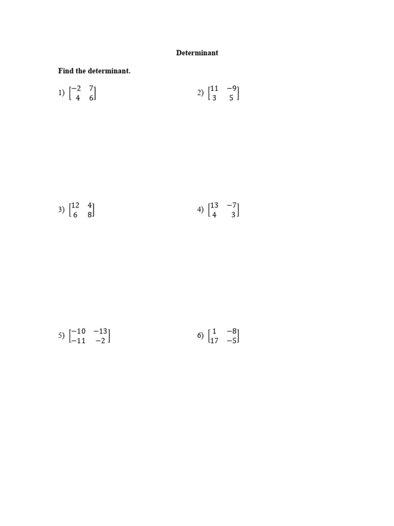 Determinant 3 | PDF