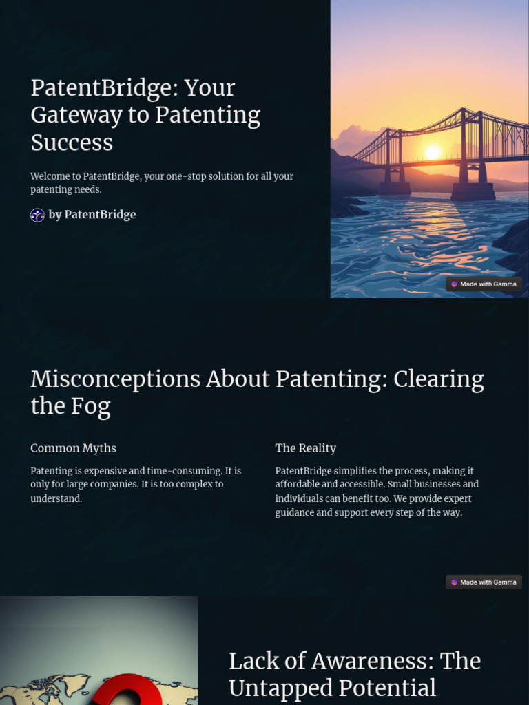 PatentBridge Your Gateway To Patenting Success | PDF | Patent | Innovation