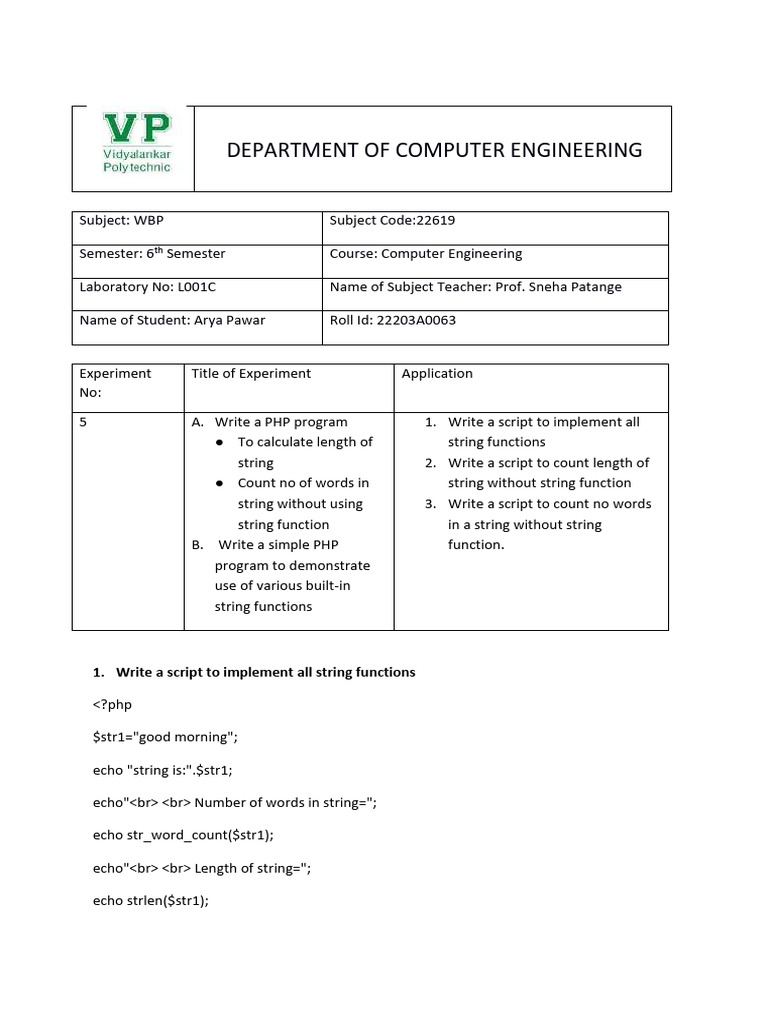 22203A0063 PRAC 5 | PDF | String (Computer Science) | Software Engineering