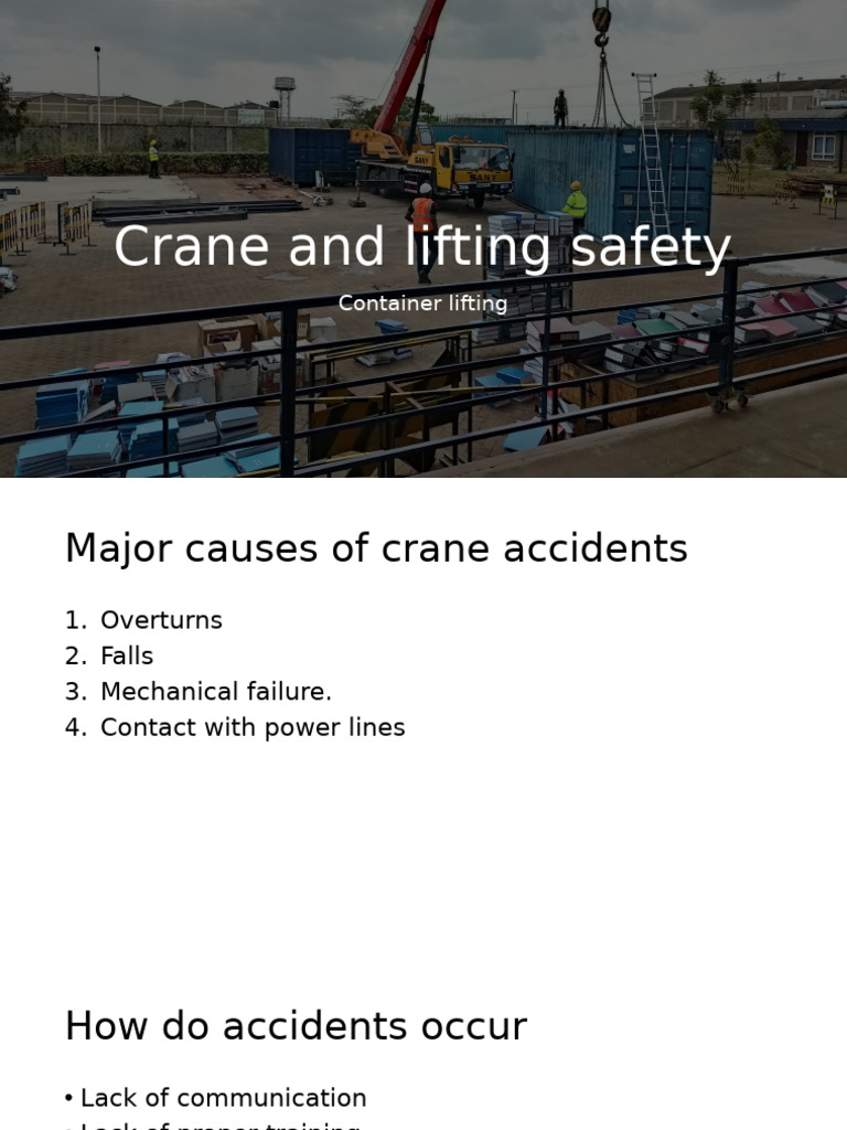 Crane and lifting safety | PDF