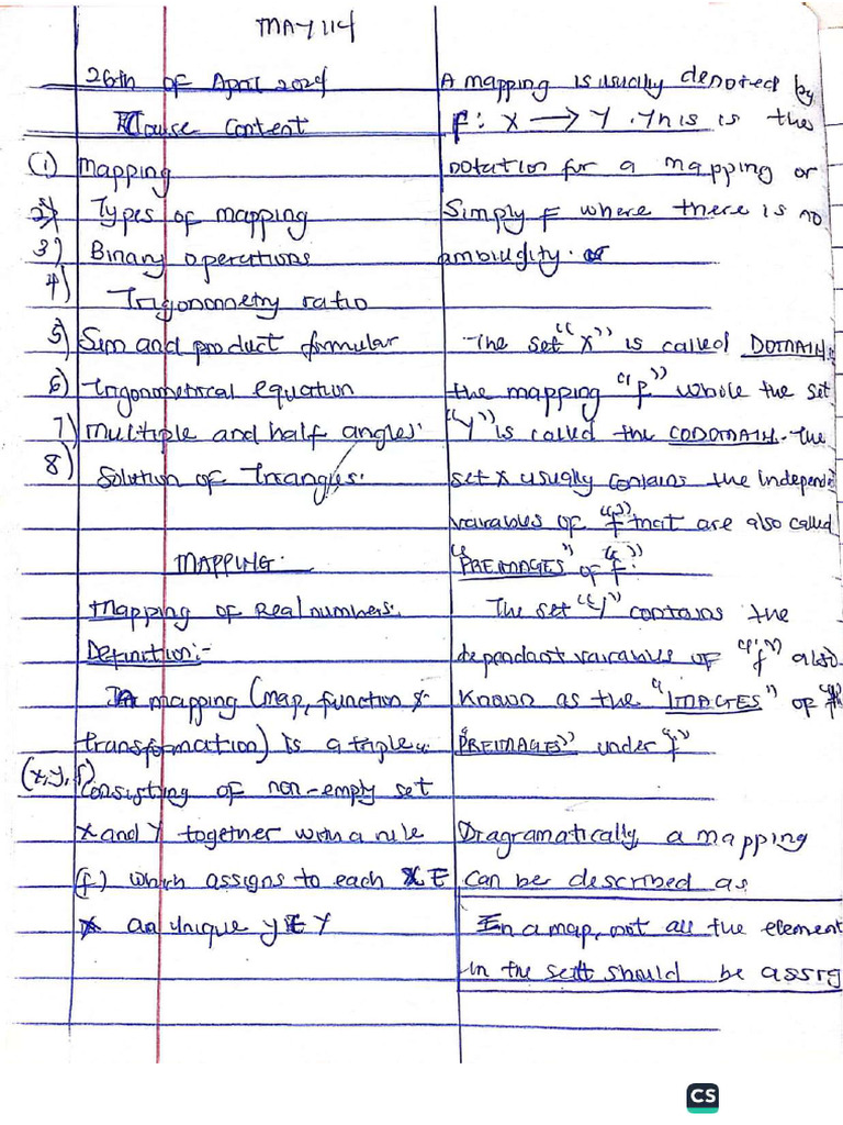 MAT114 Complete Lecture Note | PDF