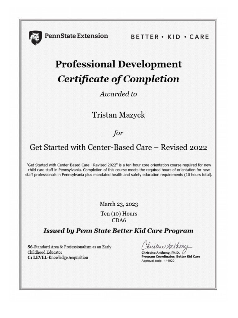 BKC Certificate | PDF