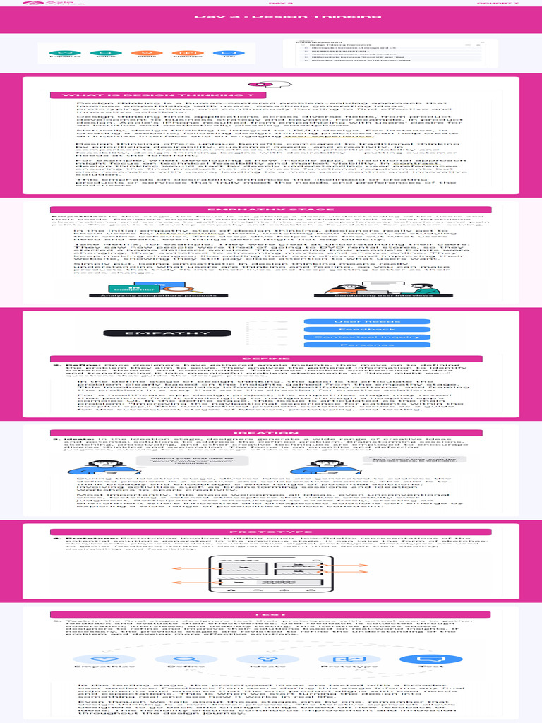 UX Design Basics: Day 3 Overview | PDF | Prototype | Cognition